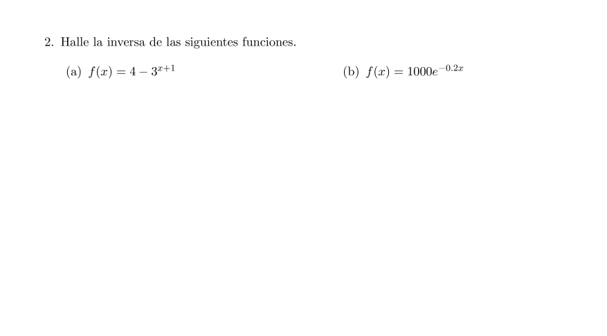 Solved 2. Find the inverse of the following function, prove | Chegg.com