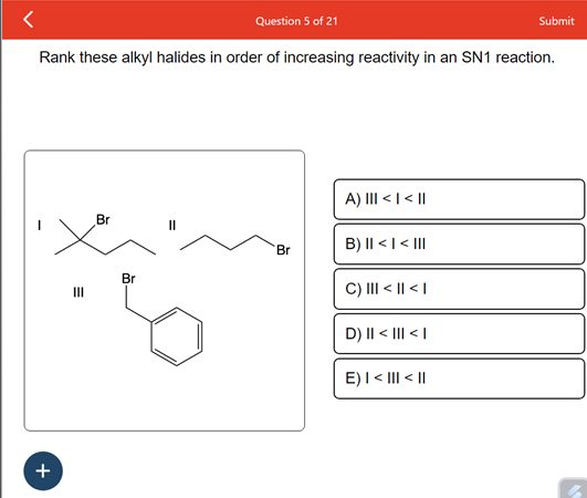 Solved Rank these alkyl halides in order of increasing | Chegg.com