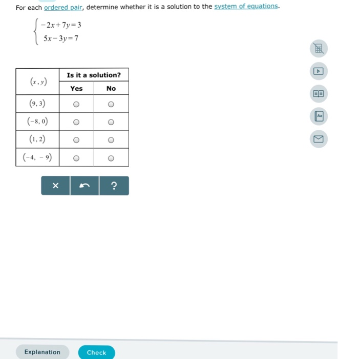 Solved For Each Ordered Pair Determine Whether It Is A