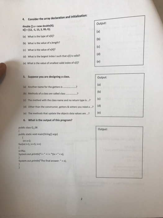 Solved Consider the array declaration and initialization: | Chegg.com