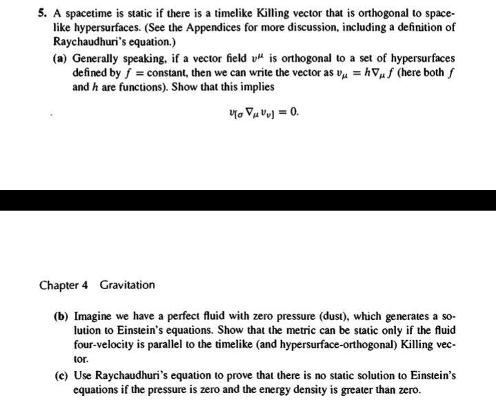 Solved This problem is " Spacetime and Geometry, An | Chegg.com