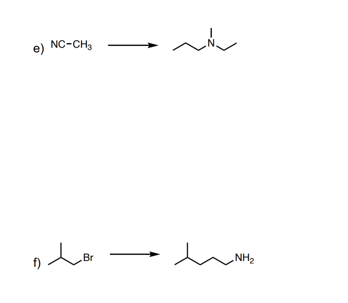 Solved ОН a) NH2 e) NC-CH3 ohor NH2 | Chegg.com
