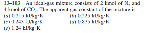 Solved 13-103 An ideal-gas mixture consists of 2kmol of N2 | Chegg.com