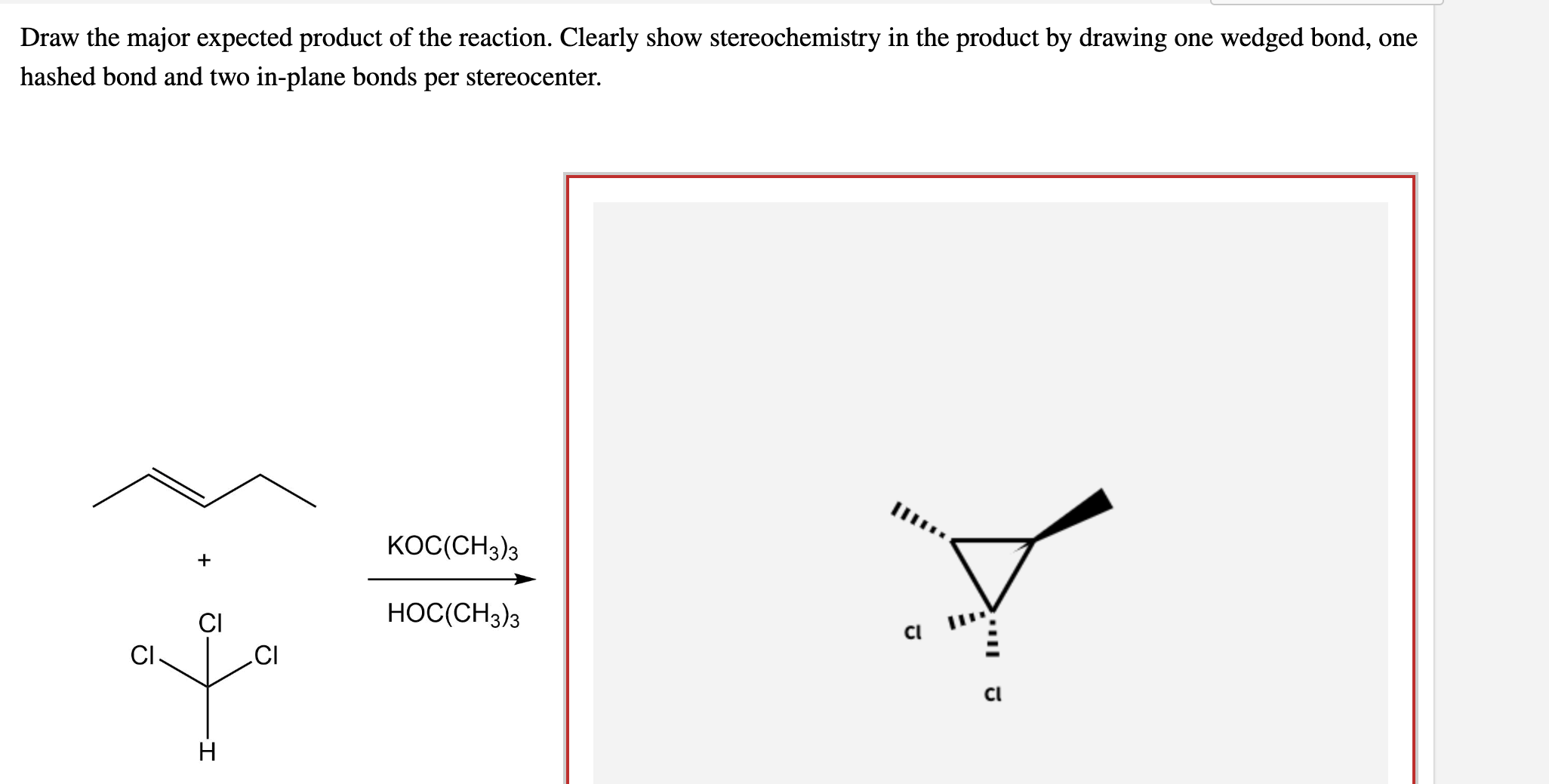Solved Draw The Major Expected Product Of The Reaction