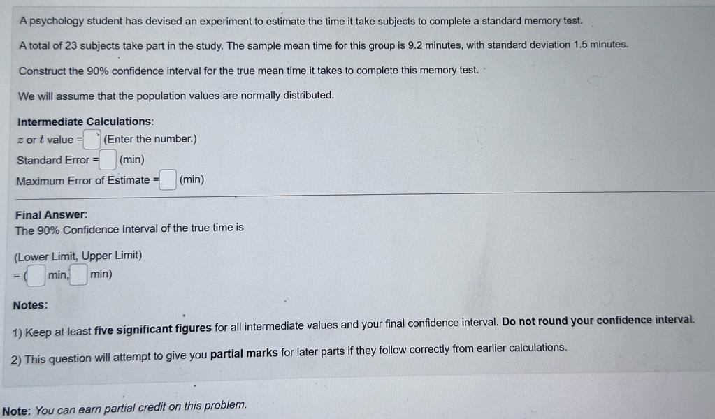 Solved A psychology student has devised an experiment to | Chegg.com