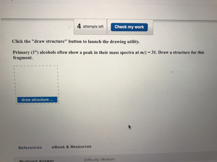 Solved 4 attempts left Check my work Click the "draw | Chegg.com