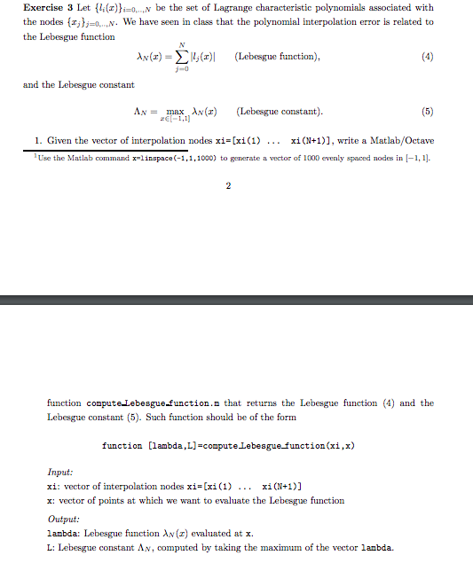 Solved Exercise 3 Let I Z 0 N Be The Set Of Lagrange 5690