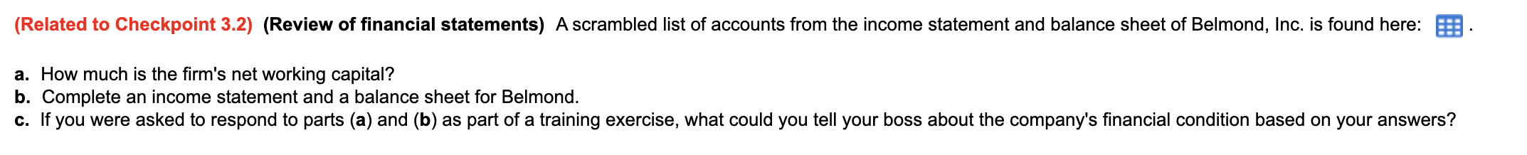 Solved (Related to Checkpoint 3.2) (Review of financial | Chegg.com