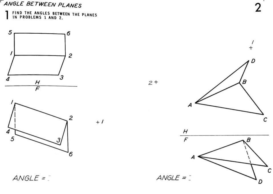 ANGLE BETWEEN PLANES FIND THE ANGLES BETWEEN THE | Chegg.com