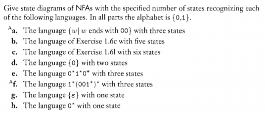 Solved Give state diagrams of NFAs with the specified number | Chegg.com