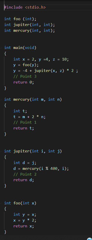 Solved Make memory diagrams for points 1, 2 and 3 in the | Chegg.com