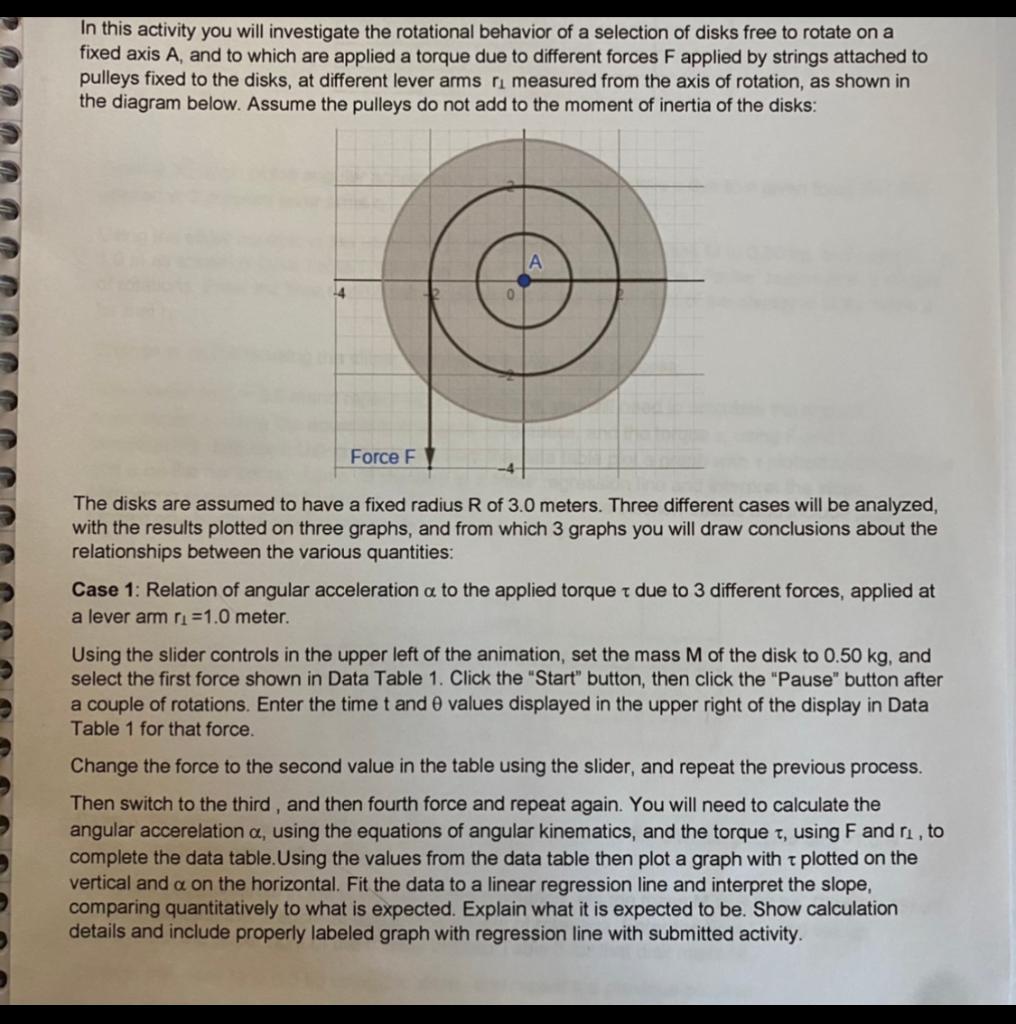 Solved In this activity you will investigate the rotational | Chegg.com