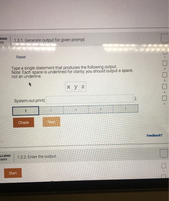Solved Generate output for given prompt. Type a single | Chegg.com