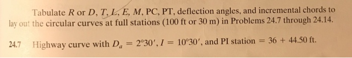 Solved Tabulate R or D, T, L, E, M. PC, PT, deflection | Chegg.com