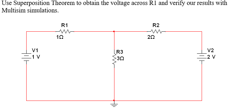 Solved Use Superposition Theorem to obtain the voltage | Chegg.com