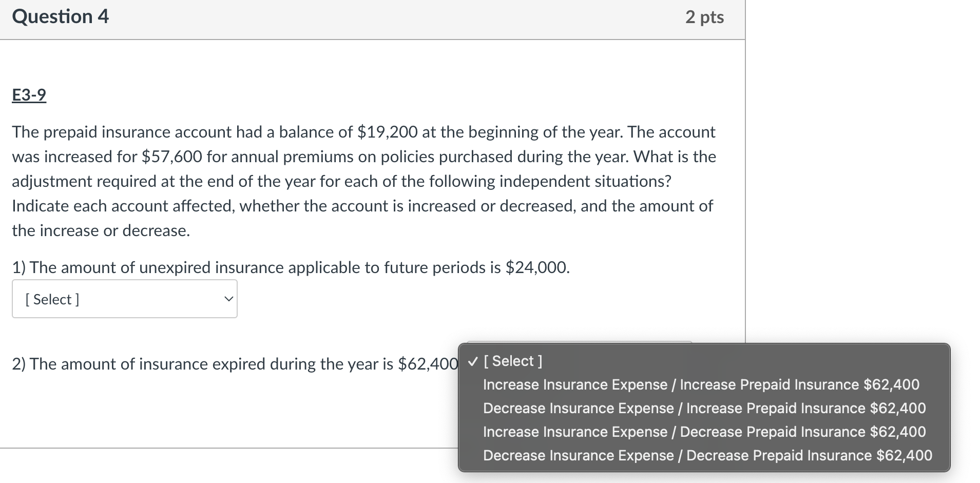 Solved The prepaid insurance account had a balance of | Chegg.com