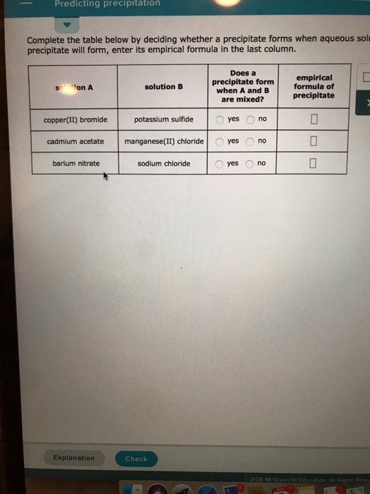 Solved Predicting precipitation Complete the table below by | Chegg.com