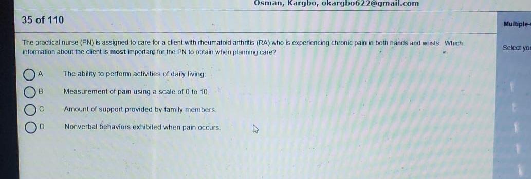 Solved The practical nurse (PN) is assigned to care for a | Chegg.com