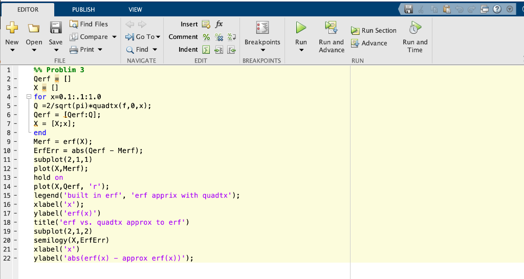 Solved EDITOR PUBLISH VIEW Run Section New Breakpoints Run | Chegg.com