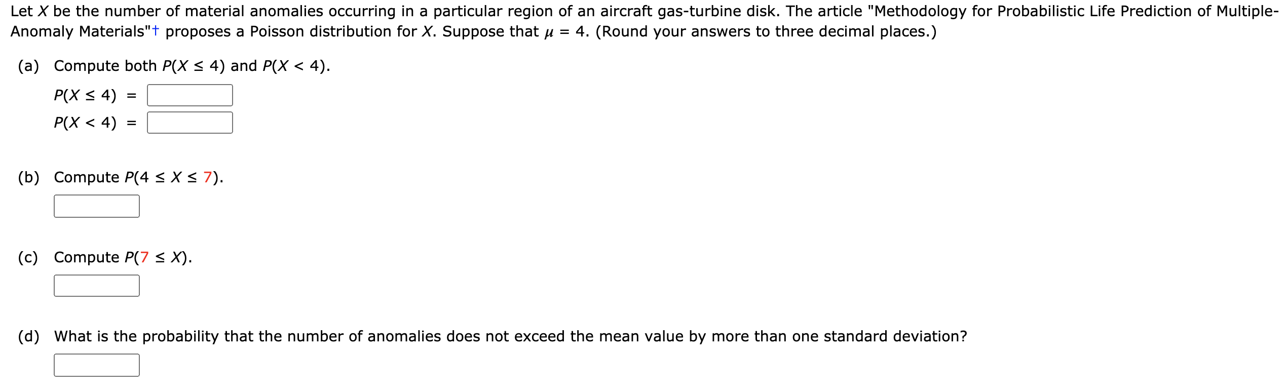 Solved Let X be the number of material anomalies occurring | Chegg.com
