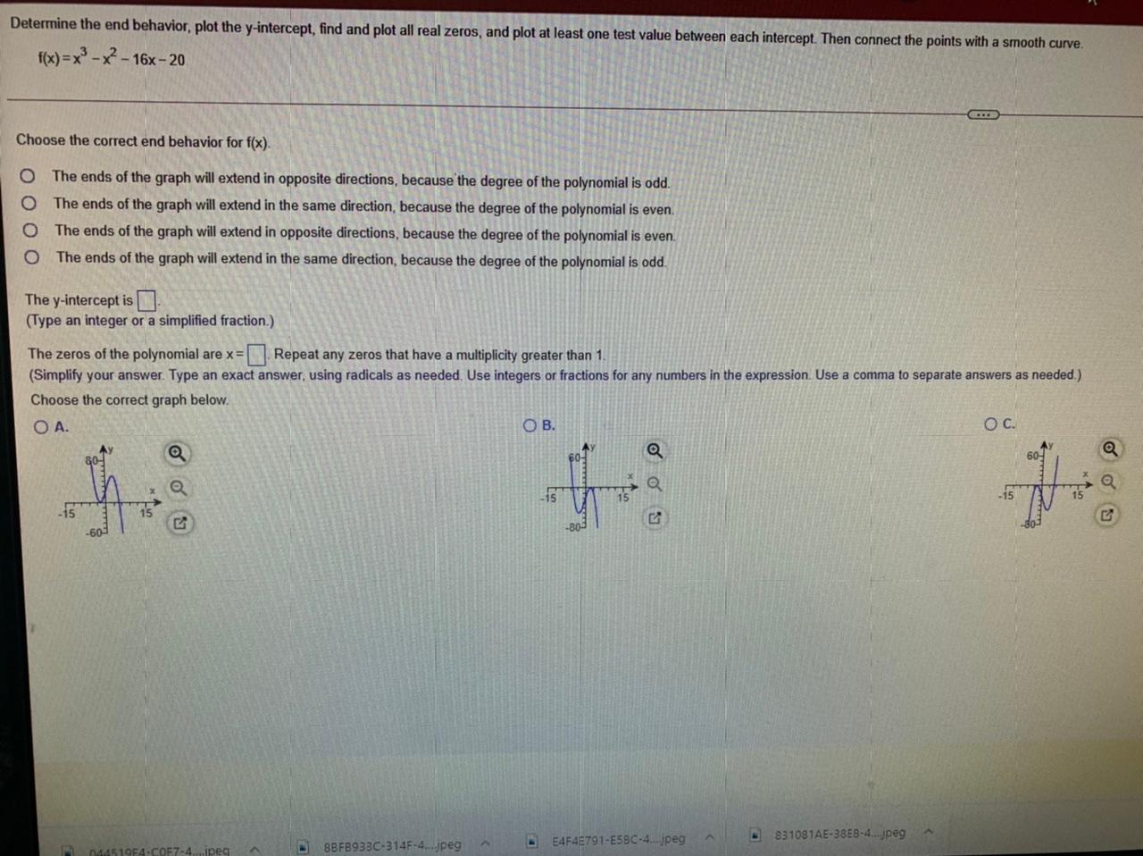Solved Determine The End Behavior Plot The Y Intercept 4633