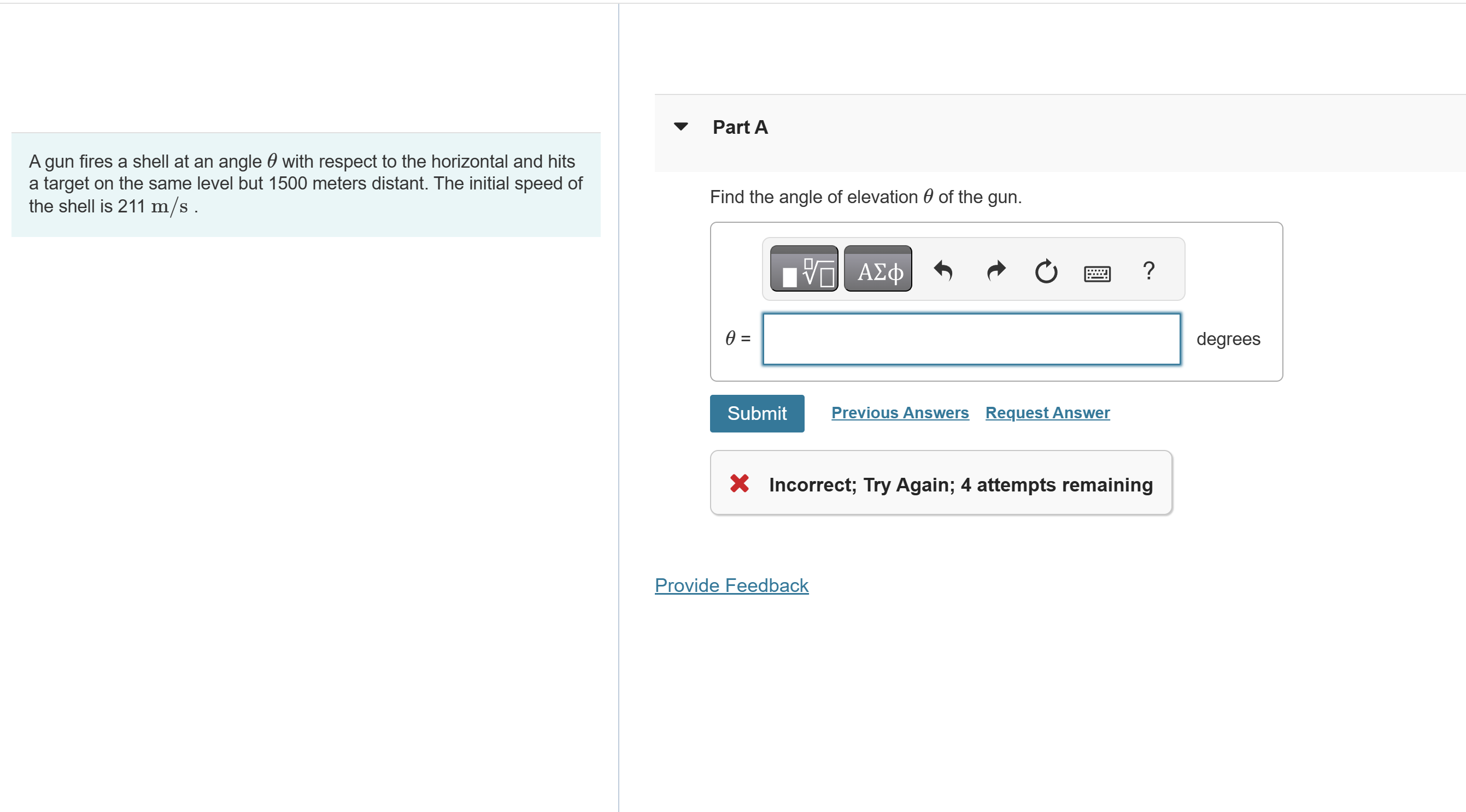 Solved A gun fires a shell at an angle θ with respect to the | Chegg.com