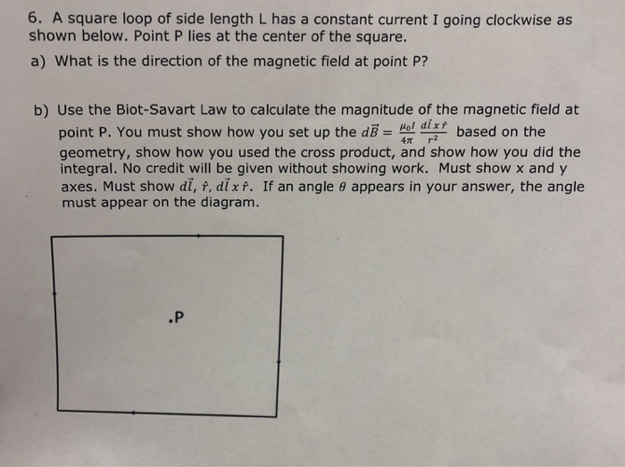 Solved 6. A square loop of side length L has a constant | Chegg.com