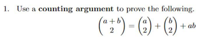 Solved 1 Use A Counting Argument To Prove The Following