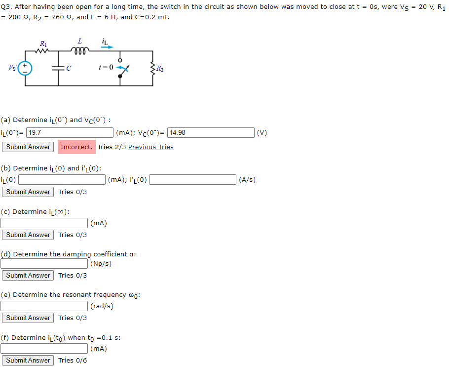 Solved Q3. After having been open for a long time, the | Chegg.com