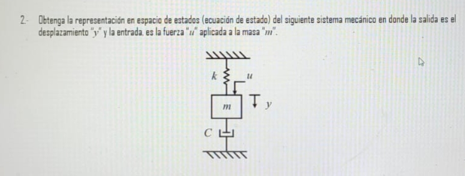 Solved 2. Obtenga la representación en espacio de estados | Chegg.com