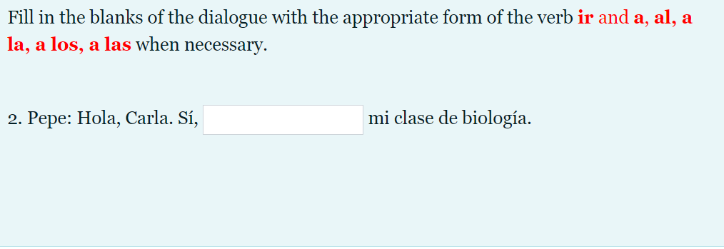 Solved Fill in the blanks of the dialogue with the | Chegg.com