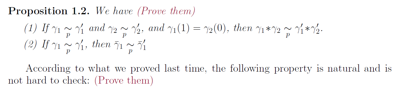 Solved (2) Operations in path homotopy class Prove | Chegg.com