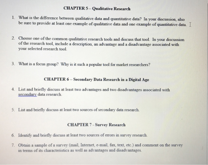 Solved Qualitative Research What is the difference between | Chegg.com
