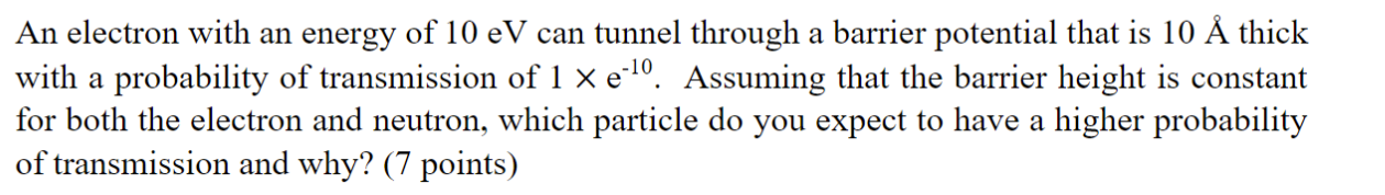 Solved 1. Consider the Rectangular Barrier potential as | Chegg.com