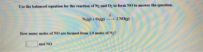 Solved Use the balanced equation for the reaction of N2 and | Chegg.com