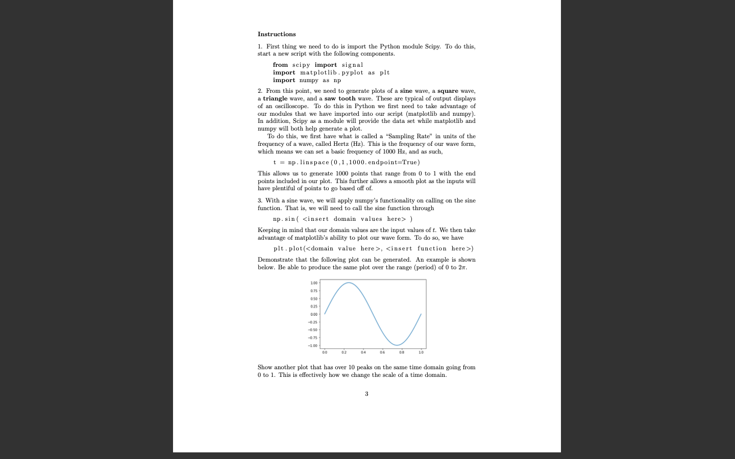 Lab #5: An Introduction to the Oscilloscope An | Chegg.com