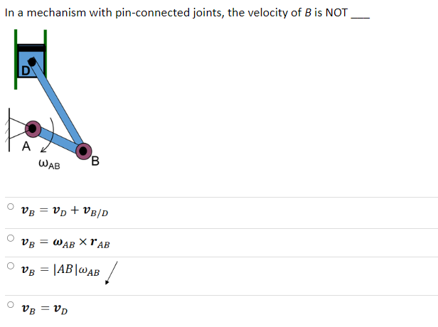 Solved In a mechanism with pin-connected joints, the | Chegg.com