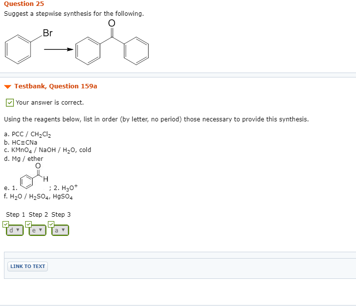 Solved Question 25 Suggest a stepwise synthesis for the | Chegg.com