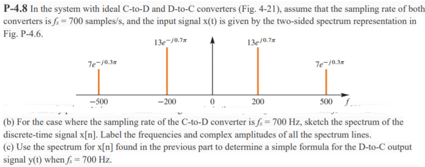 Solved P-4.8 In the system with ideal C-to-D and D-to-C | Chegg.com