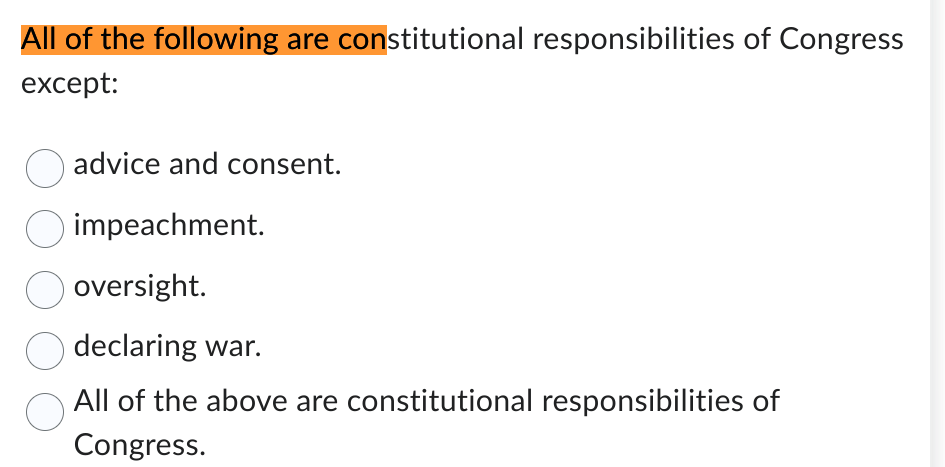 Solved All of the following are constitutional | Chegg.com