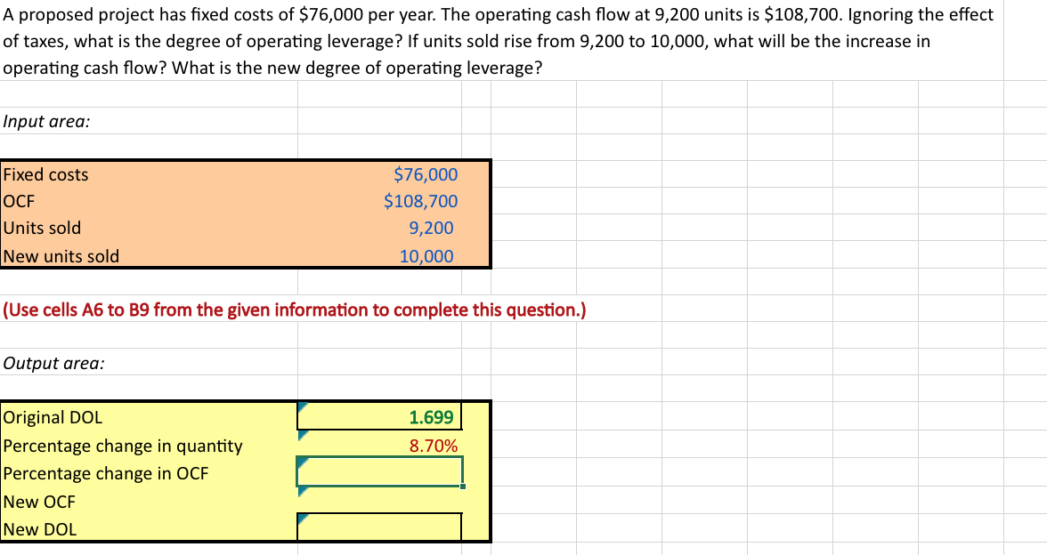 Solved A proposed project has fixed costs of $76,000 per | Chegg.com