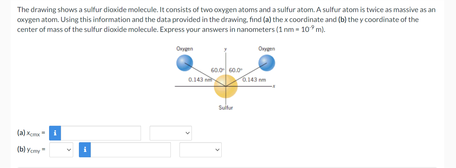 Solved The drawing shows a sulfur dioxide molecule. It | Chegg.com