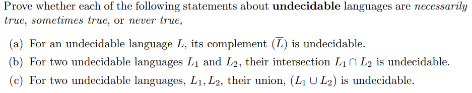 Solved Prove whether each of the following statements about | Chegg.com