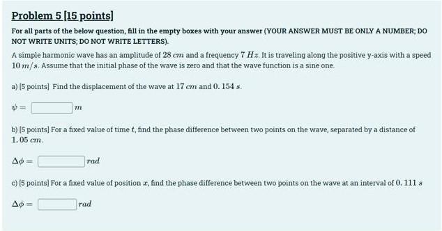 Solved Problem 5 [15 points] For all parts of the below | Chegg.com