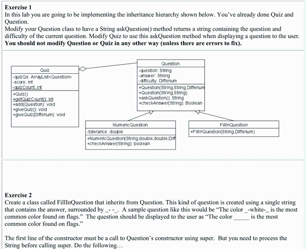 Exercise 1 In this lab you are going to be | Chegg.com