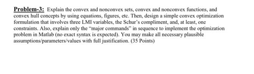 Solved Problem-3: Explain the convex and nonconvex sets, | Chegg.com