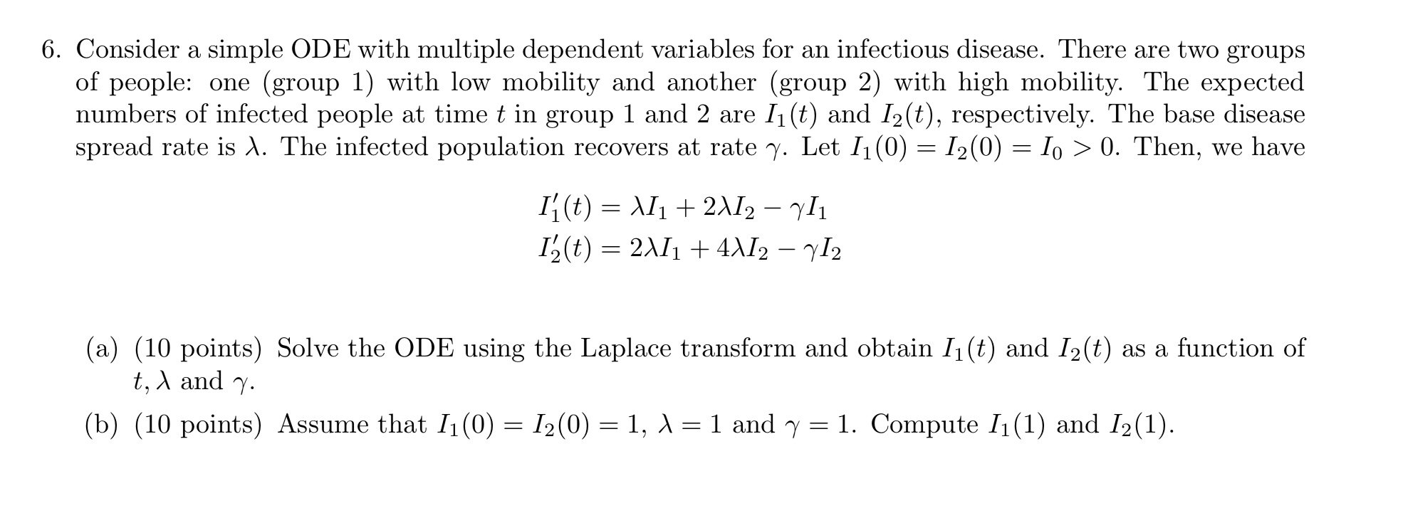 Solved Consider a simple ODE with multiple dependent | Chegg.com