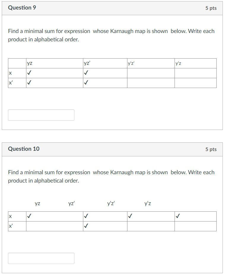 Solved Find a minimal sum for expression whose Karnaugh map | Chegg.com