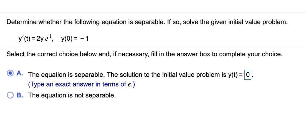 Solved Determine whether the following equation is | Chegg.com