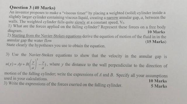 Solved Question 3 (40 Marks) An inventor proposes to make a | Chegg.com